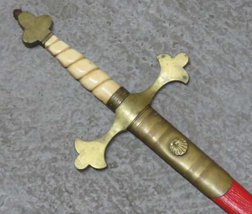 Swords - Masonic sword by G.Kenning and Son with red scabbard - Brass ...