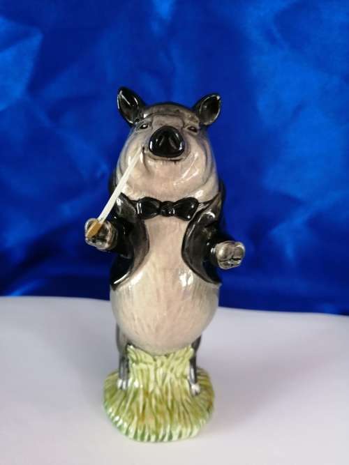 Porcelain & Ceramic - Beswick Pig Prom John The Conductor Player ...