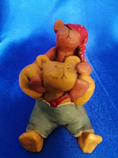 Porcelain & Ceramic - Peter Fagan Colourbox Teddy Bear Holding Little ...