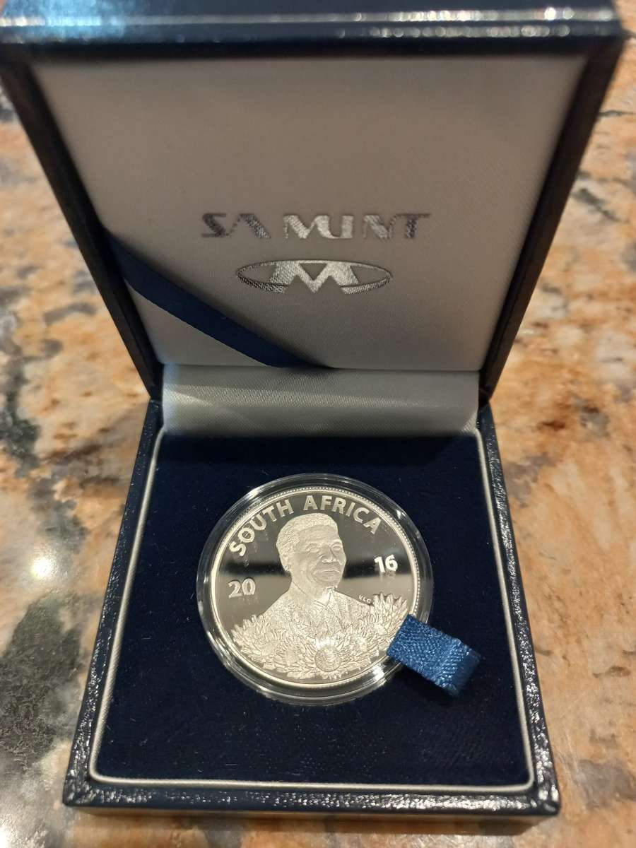 One Rand - Nelson Mandela R1 Sterling Silver Coin was listed for R9,999 ...