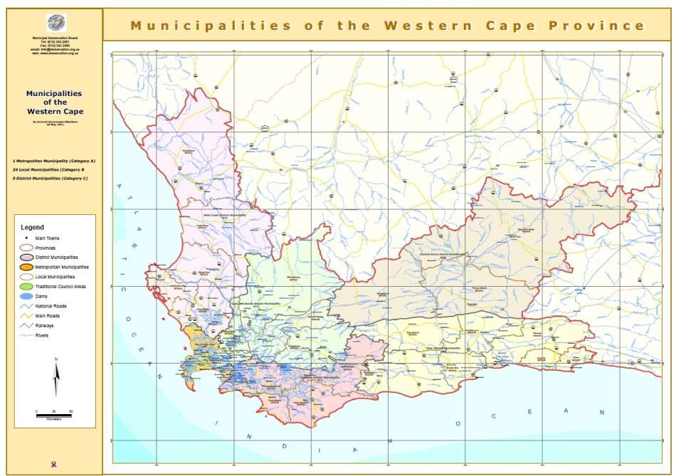 South African Travel & Geography - South Africa Municipal Boundaries ...