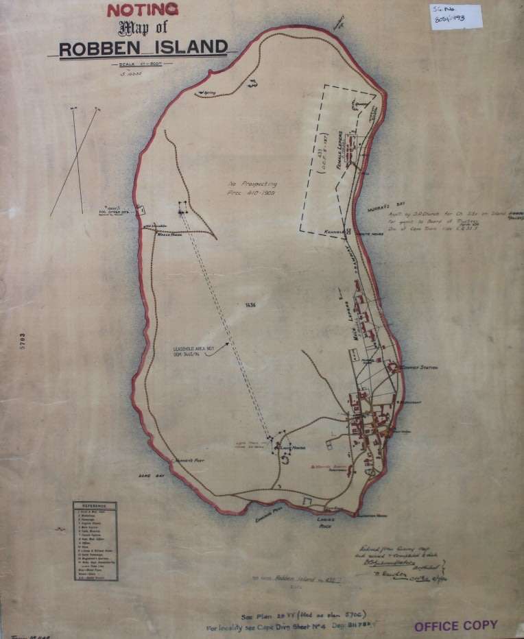 Maps - Historical Map of Robben Island @ 1880`s Reproduction Print was ...