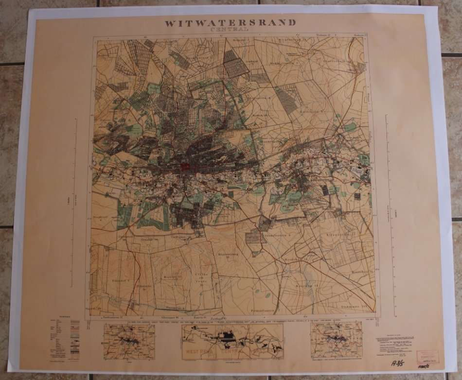 Maps - Witwatersrand Central, East and West, Topographical Map 1935 ...