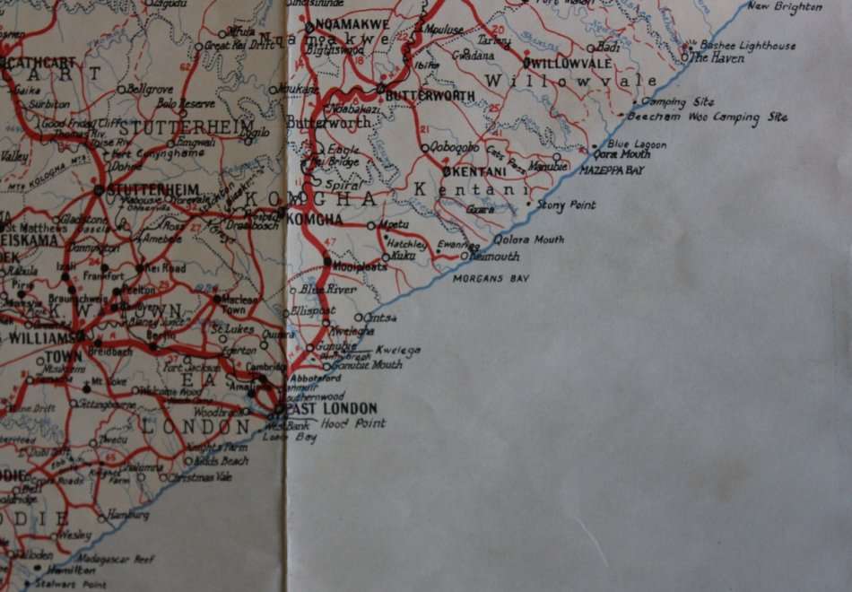 Maps - 1955 Shell Road Map of Southern Africa Folded Map Section 2 was ...