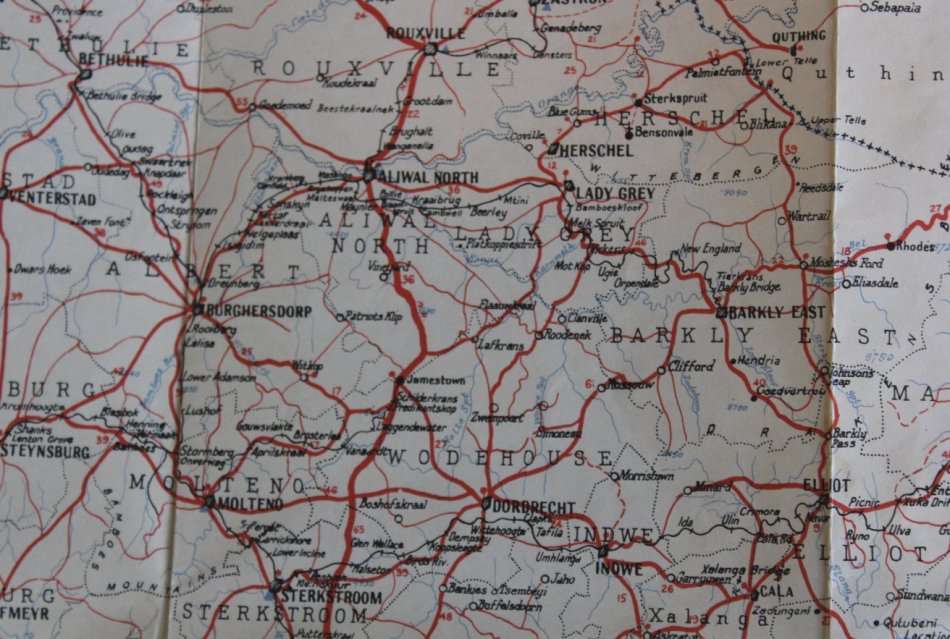 Maps - 1955 Shell Road Map of Southern Africa Folded Map Section 2 was ...