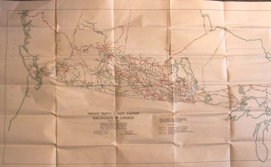 Maps - Railroads of Canada Freight Density Folded Map 1932 was listed ...