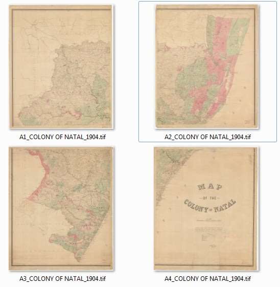 Maps - Map of the Colony of Natal 1904 4 x Maps Digital Download was ...