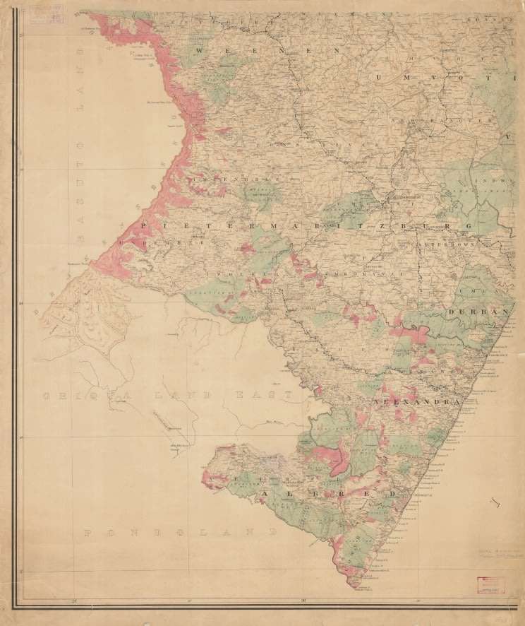 Maps - Map of the Colony of Natal 1904 4 x Maps Digital Download was ...
