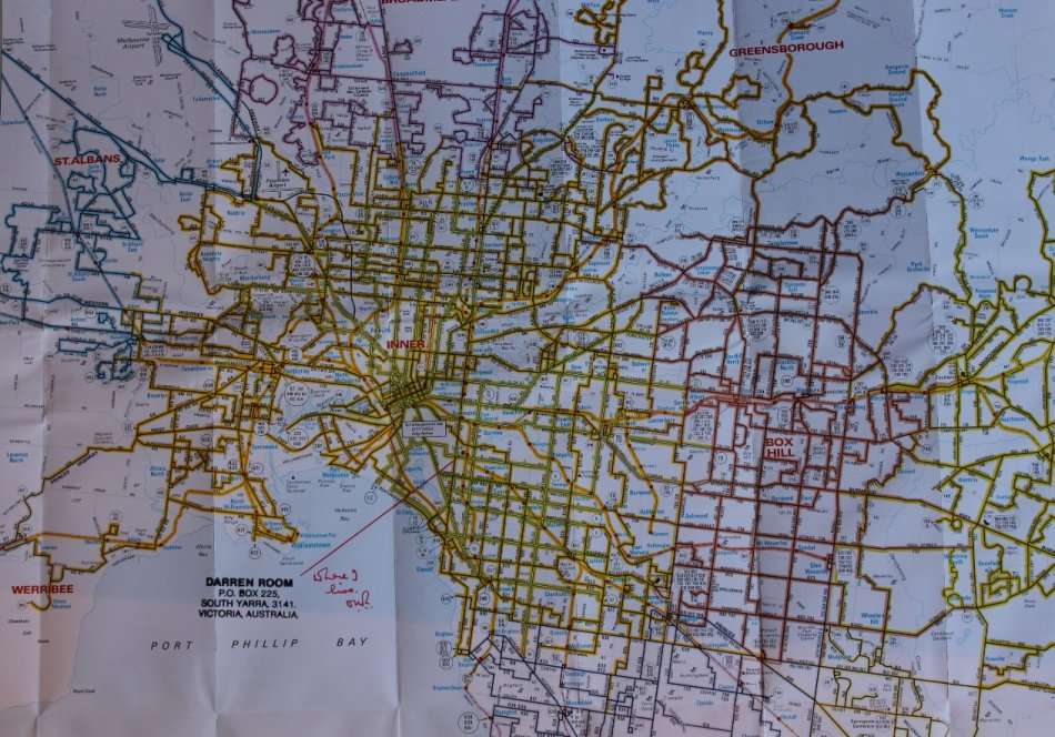 Maps - The Met Public Transport Folded Map of Melbourne August 1988 was ...
