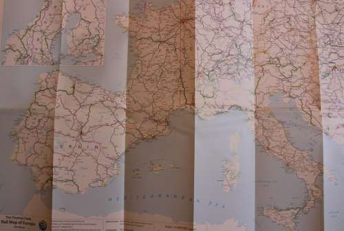Maps - Thomas Cook Rail Map Europe 18th Edition Folded Map 2011 was ...
