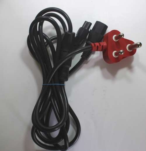 Power Cables - 1 x Computer Dual Power Cable Dedicated Red Plug to ...
