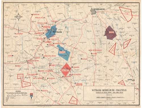 Maps - Rand Mines Coalfields Witbank and Middelburg 1950 1 x Map ...