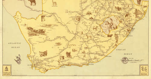 Maps - Vintage Map of South Africa 1946 1 x Map Digital Download was ...