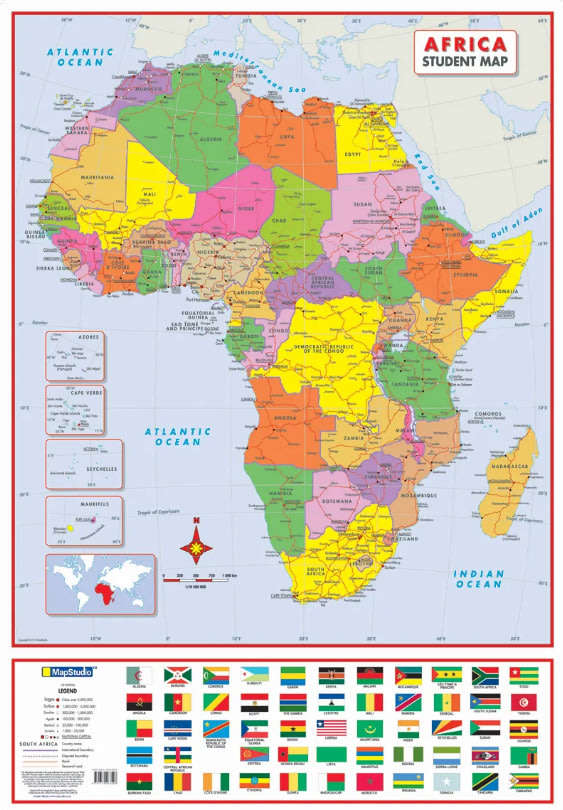 Maps - Africa Political Map 2nd Edition Laminated was listed for R495 ...