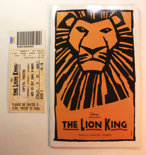 Other Movie Memorabilia - The Lion King Capitol Theatre Sydney ...