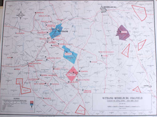 Maps - Rand Mines Coalfields Witbank Middelburg 1950 - Reproduction ...