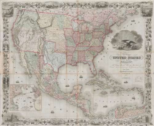 Maps - Colton`s Map Of The United States of America 1849 Digital ...