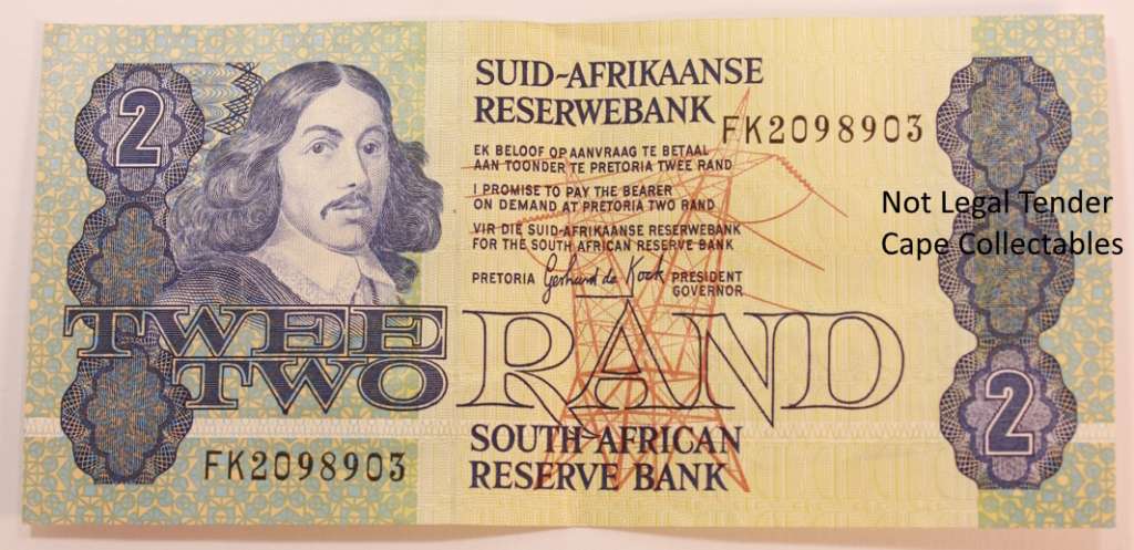 GPC de Kock - South Africa 2 Rand Bank Note 1984 de Kock Circulated EF ...