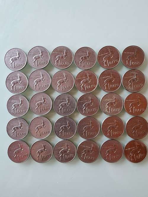 One Rand - 30 x South African R1 Coins was sold for R142.00 on 30 Mar ...