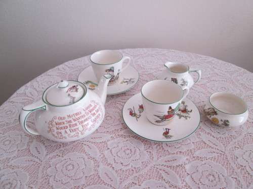 English Porcelain - NURSERY RHYME TEASET FOR 2 BY CROWN DUCAL WARE was ...