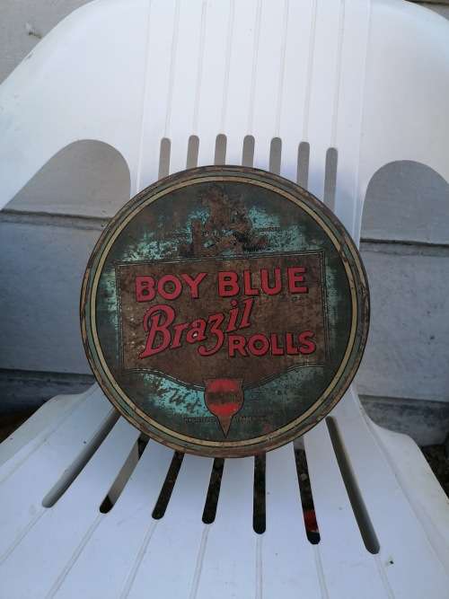 Tin - Vintage boy blue Brazil rolls tin was listed for R150.00 on 29 ...