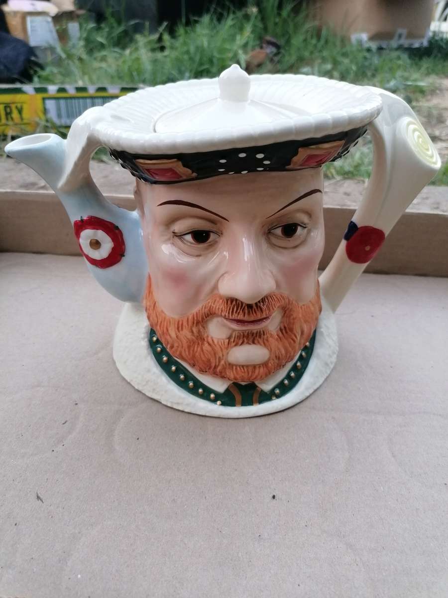 English Porcelain - James Sadler England Teapot Henry VIII Characters ...