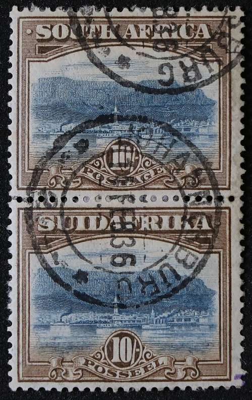 Union of South Africa - SACC 39: London Pictorials, Def issue. 10s blue ...