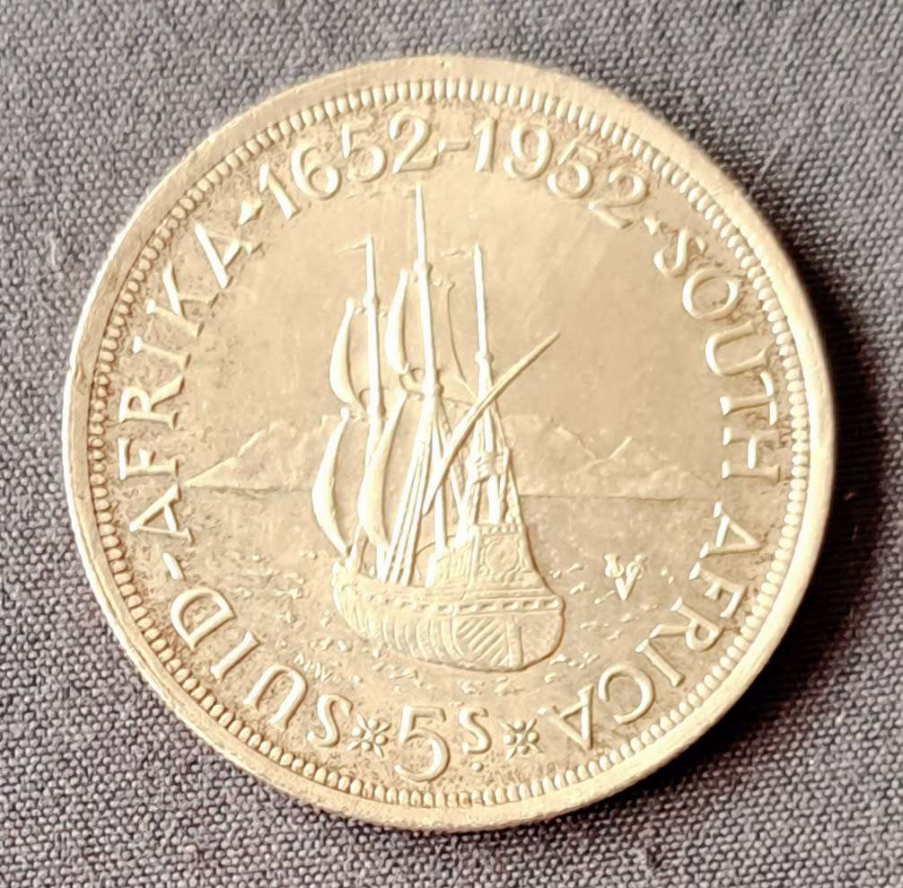 Five Shillings - UNION OF S.A GEORGE VI ( 1936 - 1952. ) LARGE SILVER ...