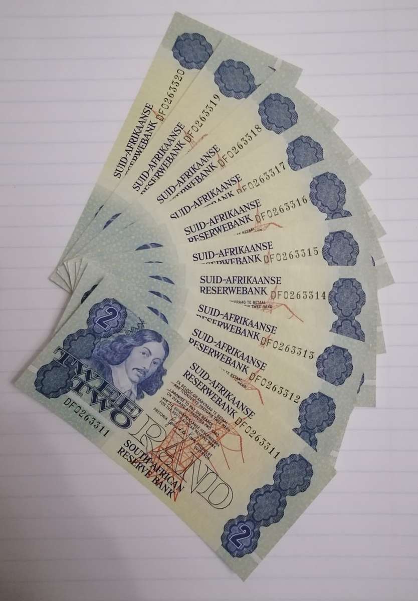 GPC de Kock - 10x Consecutive Uncirculated Two Rand Bank Notes was sold ...