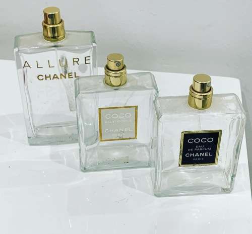 Perfume & Scent Bottles - Trio Of Empty Chanel Perfume Bottles - Makes ...