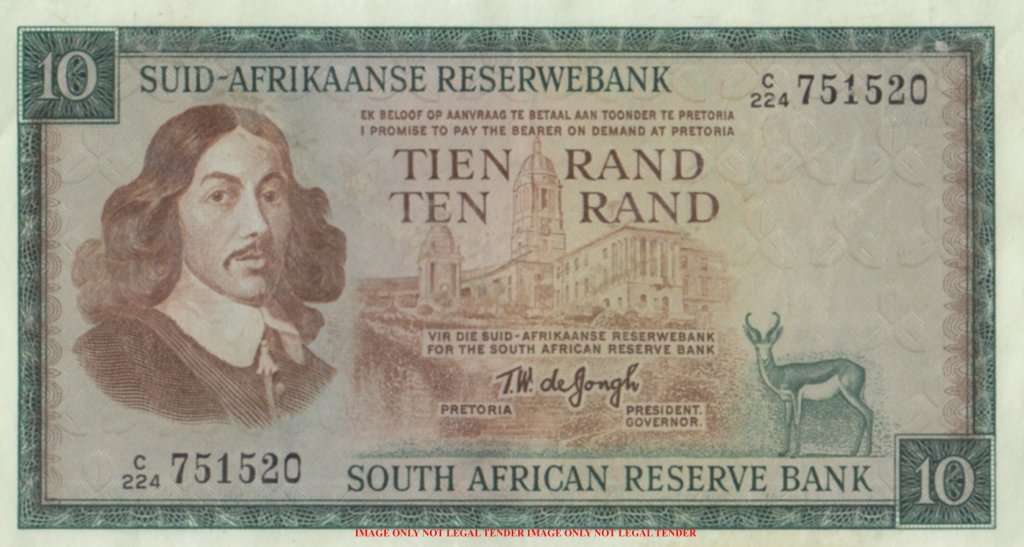TW de Jongh - TW de Jongh R10 Banknote C244 751520 SET035 was sold for ...