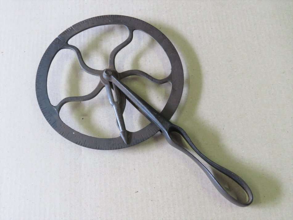 Tools - Antique Blacksmith Wheelwright traveller measuring wheel tool ...