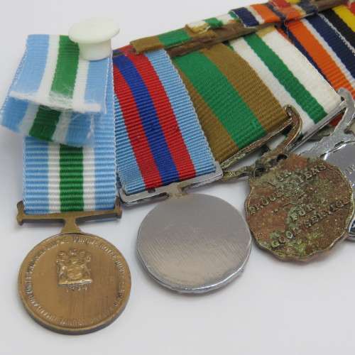 SADF & SANDF - Set of SADF miniature medals issued to Colonel G.A van ...