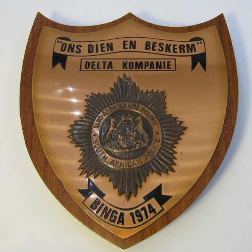 Plaques - Old SA Police Binga 1974 Delta company copper plaque was sold ...