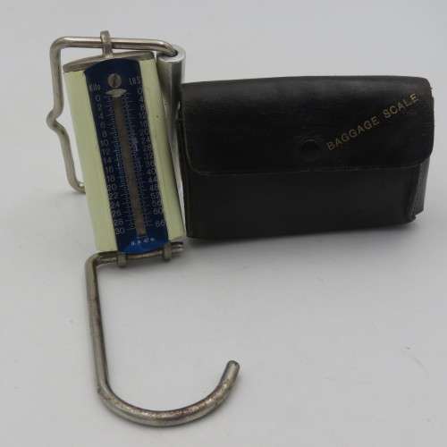 Scales & Weights - Vintage Baggage scale in leather pouch for sale in ...