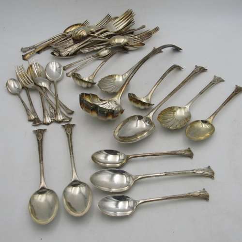 Cutlery - Mappin & Webb antique Spoon fork and serving set for sale in ...