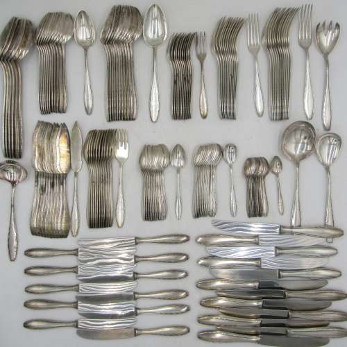 Cutlery - Vintage 153 piece WMF Friodur silverplated cutlery set was ...