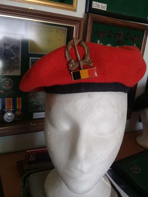 Headgear - Military Police beret complete with badge and Balkie was ...