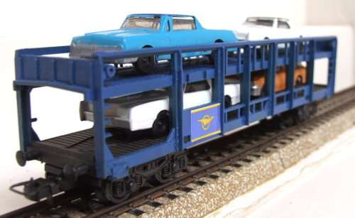 Rolling Stock - LIMA HO: Custom `Blue Train` Auto Transporter with 4 ...