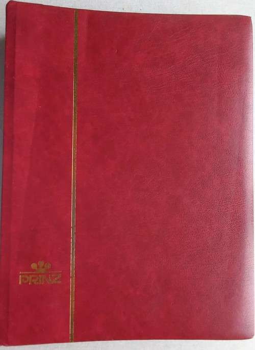 Albums - `PRINZ` STOCK BOOK - EMPTY - 48 BLACK PAGES WITH GLASSINE ...