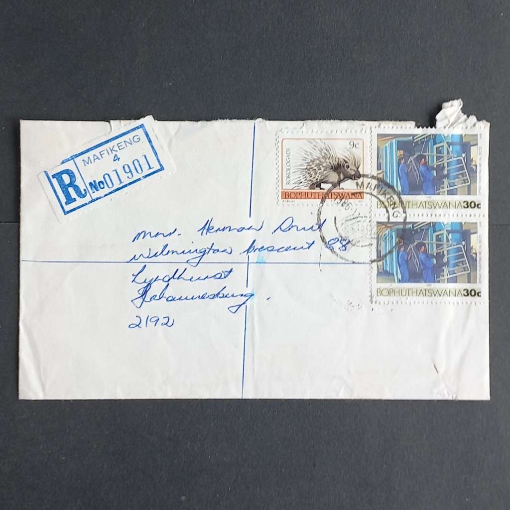 Republic of South Africa - Postal History - 1986 Registered Letter ...