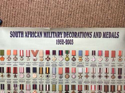 Books - POSTER WITH SA MILITARY DECORATIONS & MEDALS 1952-2003-MEASURES ...