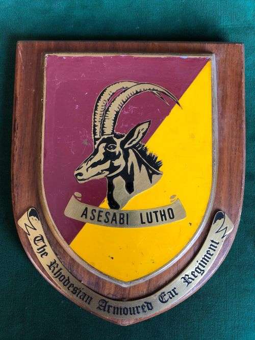 Plaques - RHODESIAN ARMOURED CAR REGIMENT PLAQUE was listed for R500.00 ...