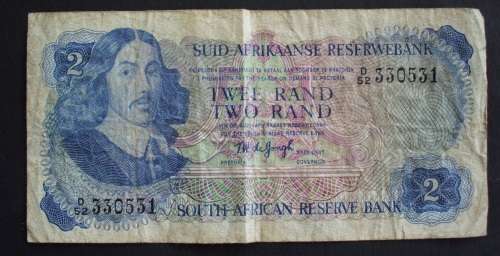 TW de Jongh - Banknote SA R2 1974 2nd issue fine for sale in Cape Town ...