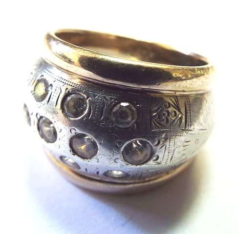 Other Antiques & Collectables - SOLID 9ct gold and silver ring was sold ...