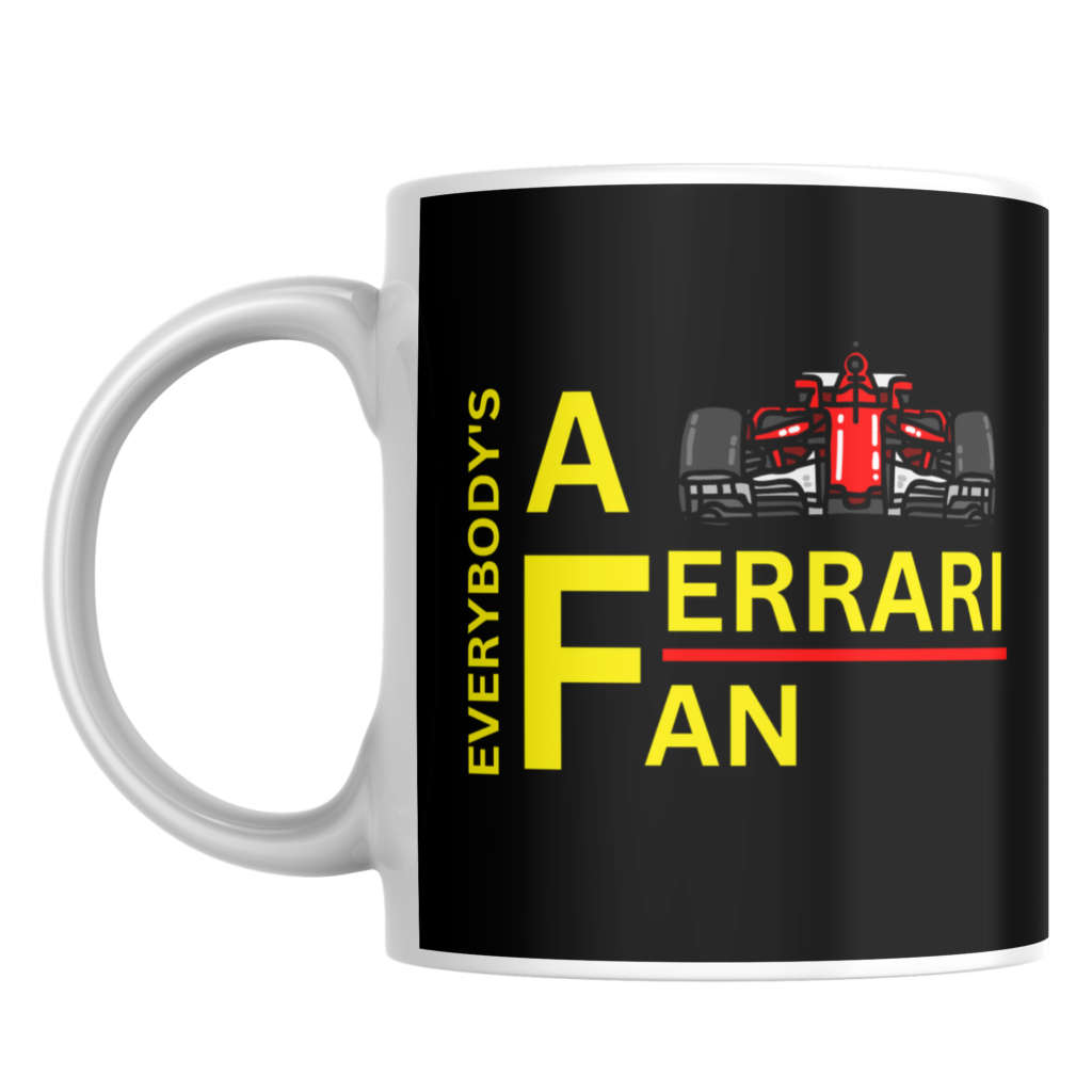 Mugs - Ferrari F1 Coffee Mug - Everybody`s A Ferrari Fan (Black) for ...