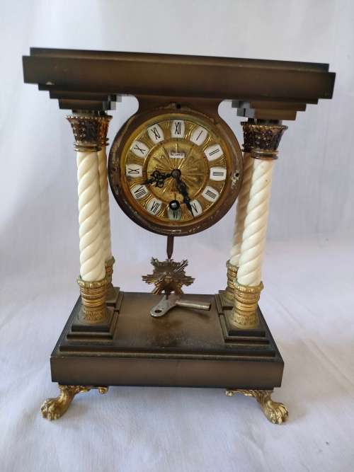 Mantel Clocks - Vintage SCHMID Mantel Clock with key: 100% working ...