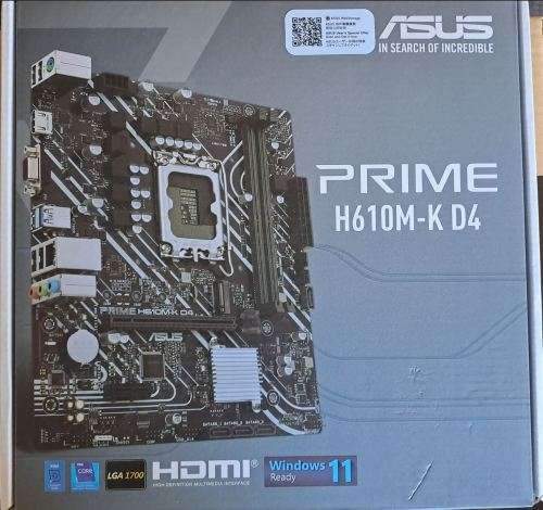 Motherboard & CPU Bundles - 12th Gen - ASUS Prime H610M -K -D4 MB ...