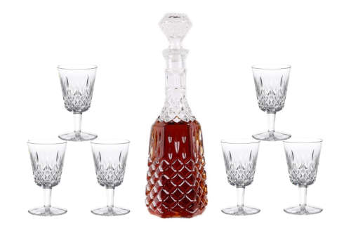 Decanters & Flasks - Brand New 7 Piece Clear Crystal Wine Decanter Set ...