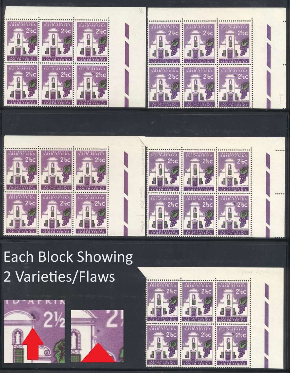 Union of South Africa - RSA 2 1/2c `Spotlight and moon` Flaw in Superb ...